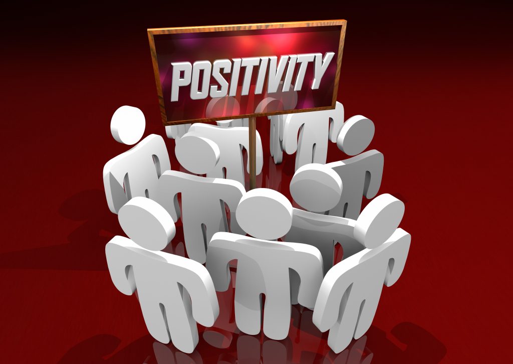 Positivity Good Attitude Outlook People Around Sign 3d Illustrat — The ...