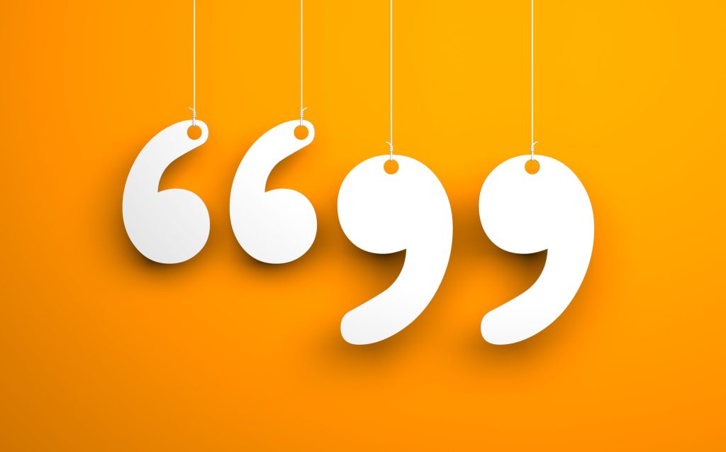 Quote sign - text hanging on the ropes. 3d illustration — The James G ...